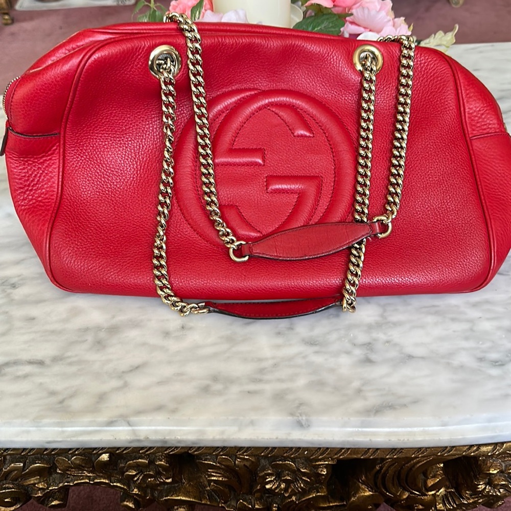 Authentic Large Gucci Soho Bag - Gem